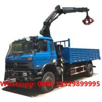 China cheaper price dongfeng hydraulic grab truck with lifting crane for sale, HOT SALE! cargo truck with grab crane for sale