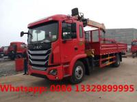 China Customized JAC brand 4*2 LHD 6.3T/8T telescopic crane boom on cargo truck for sale, Good price cargo truck with crane for sale