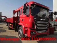 China Customized JAC brand 4*2 LHD 6.3T/8T telescopic crane boom on cargo truck for sale, Good price cargo truck with crane for sale