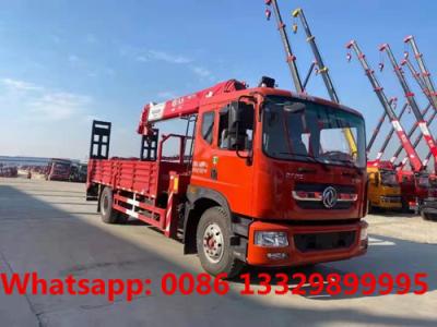 China customized Dongfeng D9 5tons cargo truck with crane for Phillipines, Good price mobile telescopic crane boom on truck for sale