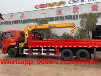 China HOT SALE! Dongfeng 6*4 10T telescopic crane boom mounted on truck, good price 10T-12T cargo truck with crane for sale for sale