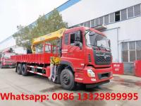 China HOT SALE! Dongfeng 6*4 10T telescopic crane boom mounted on truck, good price 10T-12T cargo truck with crane for sale for sale
