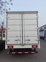 China Customized FOTON AUMARK 4*2 LHD Light duty 108hp diesel cargo van truck for sale, Good price corrugated board lorry van for sale