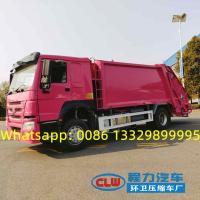 China Lower price heavy duty HOWO 14CBM rear compacted garbage truck for West Africa, HOWO 10T refuse wastes collecting truck for sale