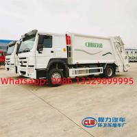 China Customized HOWO RHD 14cbm garbage compactor truck for East Africa, Good price heavy duty rear loader wastes truck for sale