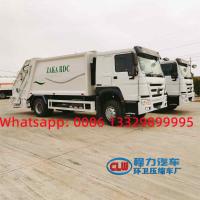 China Customized HOWO RHD 14cbm garbage compactor truck for East Africa, Good price heavy duty rear loader wastes truck for sale
