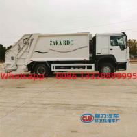 China Customized HOWO RHD 14cbm garbage compactor truck for East Africa, Good price heavy duty rear loader wastes truck for sale
