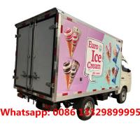 China Lower price FOTON gasoline mini frozen van box truck for Nigeria, HOT SALE! refrigerated minivan vehicle for sale