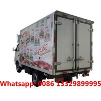 China Lower price FOTON gasoline mini frozen van box truck for Nigeria, HOT SALE! refrigerated minivan vehicle for sale