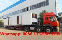 China 30tons 13.5m length Independent refrigeration unit refrigerated semi-hanging trailer, refrigerated container trailer for sale