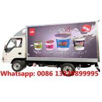 China smaller JAC gasoline engine refrigerated truck for sale,HOT SALE! lower price 1.5T cold van box vehicle for sale