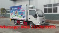 China smaller JAC gasoline engine refrigerated truck for sale,HOT SALE! lower price 1.5T cold van box vehicle for sale