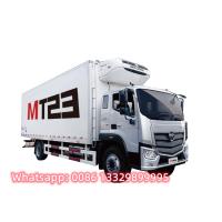 China good price Biggest volume 40cbm refrigerated truck for sale, Customized FOTON 7.6M length frozen van box vehicle for sale