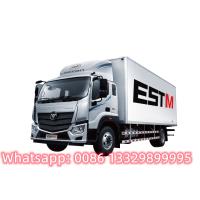 China good price Biggest volume 40cbm refrigerated truck for sale, Customized FOTON 7.6M length frozen van box vehicle for sale