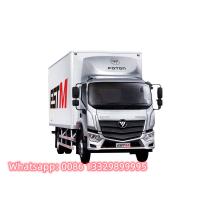 China good price Biggest volume 40cbm refrigerated truck for sale, Customized FOTON 7.6M length frozen van box vehicle for sale