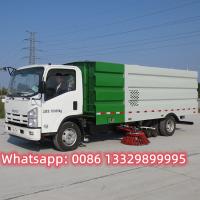 China ISUZU brand road Sweeper and cleaning truck for city street and airport runway for sale, Good price road sweeping car for sale