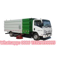 China ISUZU brand road Sweeper and cleaning truck for city street and airport runway for sale, Good price road sweeping car for sale