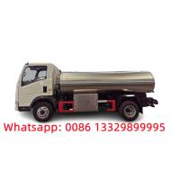 China Customized HOWO stainless steel fresh milk storage tanker for sale, Lower price liquid food transported tanker truck for for sale