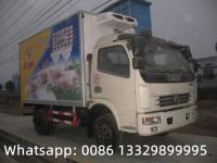 China Customized DONGFENG 5T refrigerated truck for chicken and eggs transportation, lower price cold room van truck for sale for sale