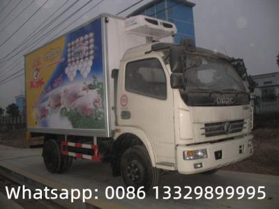 China Customized DONGFENG 5T refrigerated truck for chicken and eggs transportation, lower price cold room van truck for sale for sale
