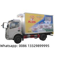 China Customized DONGFENG 5T refrigerated truck for chicken and eggs transportation, lower price cold room van truck for sale for sale