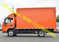 China lowest price JAC brand light duty diesel engine 4T cargo van truck for sale, van box car, goods transported van vehicle for sale