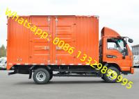 China lowest price JAC brand light duty diesel engine 4T cargo van truck for sale, van box car, goods transported van vehicle for sale