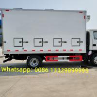 China lower price smaller diesel engine babychick van box vehicle for sale, Customized poultry day old ducks seedling truck for sale