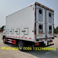 China lower price smaller diesel engine babychick van box vehicle for sale, Customized poultry day old ducks seedling truck for sale