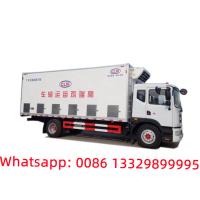 China Factory direct sale lower price baby broiler chicks transport truck for sale, new day old chick seedling van vehicle for sale