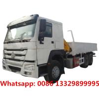 China HOT SALE!SINO TRUK HOWO 6*4 LHD 10T cargo truck with crane for sale, good price HOWO mobile truck mounted crane for sale