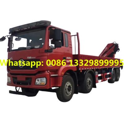 China New hydraulic mobile SHACMAN 14tons telescopic boom grove grab back installed truck mounted crane remote control 14ton for sale