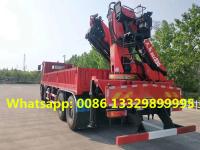 China New hydraulic mobile SHACMAN 14tons telescopic boom grove grab back installed truck mounted crane remote control 14ton for sale