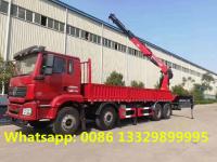 China New hydraulic mobile SHACMAN 14tons telescopic boom grove grab back installed truck mounted crane remote control 14ton for sale