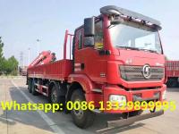China New hydraulic mobile SHACMAN 14tons telescopic boom grove grab back installed truck mounted crane remote control 14ton for sale