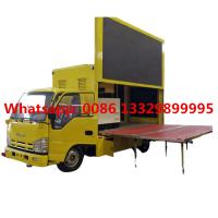 China Euro 5 Isuzu LHD P3 mobile digital billboard LED advertising vehicle for sale,  outdoor LED screen van truck for sale for sale