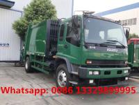 China Good price ISUZU brand FVR 240HP 14cbm refuse compactor garbage truck for sale, 10T rear loader garbage truck for sale for sale
