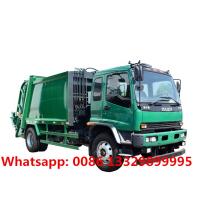 China Good price ISUZU brand FVR 240HP 14cbm refuse compactor garbage truck for sale, 10T rear loader garbage truck for sale for sale