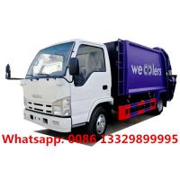 China ISUZU brand 700P 4*2 LHD 190HP Euro 5 7cbm garbage compactor truck for Philippines, refuse compacted garbage truck for sale
