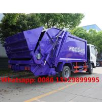 China ISUZU brand 700P 4*2 LHD 190HP Euro 5 7cbm garbage compactor truck for Philippines, refuse compacted garbage truck for sale