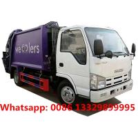 China ISUZU brand 700P 4*2 LHD 190HP Euro 5 7cbm garbage compactor truck for Philippines, refuse compacted garbage truck for sale