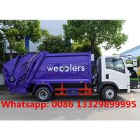 China ISUZU brand 700P 4*2 LHD 190HP Euro 5 7cbm garbage compactor truck for Philippines, refuse compacted garbage truck for sale