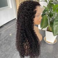 China 13x4 Transparent Lace Front Wig Jerry Kinky Curly Brazilian Human Hair 180 Density 12A for sale