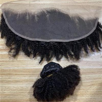 China 8inch Brazilian Kinky Bulk Human Hair Bundles with Closure 100g 10A Virgin for sale