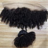 China 8inch Brazilian Kinky Bulk Human Hair Bundles with Closure 100g 10A Virgin for sale