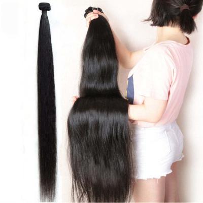 China 40 Inch Long Straight 100% Raw Brazilian Virgin Human Hair Bundles 10A Grade 100g for sale