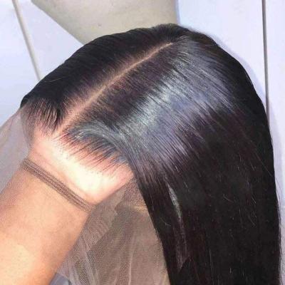 China Custom Pre Plucked 13x4 HD Swiss Transparent Lace Closure Frontal 10A Brazilian Virgin Hair 8-22 Inches for sale