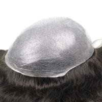 China 6 Inch Thin Skin Mens Toupee Human Hair Curly Wig 10A Grade OEM for sale