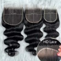 China 12A HD Lace Closure 6x6 Remy Human Hair Swiss Straight Indian Hair OEM for sale