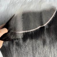 China 13x4 Transparent HD Lace Frontal Closure 12A Indian Virgin Hair 50g-70g for sale